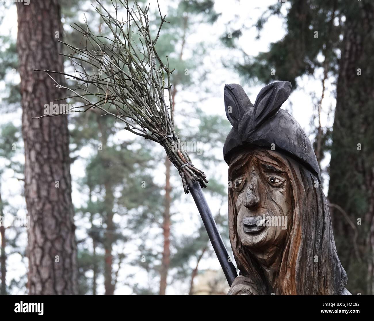 Kiev, Ukraine January 11, 2021: Fairy tale characters in the park made ...