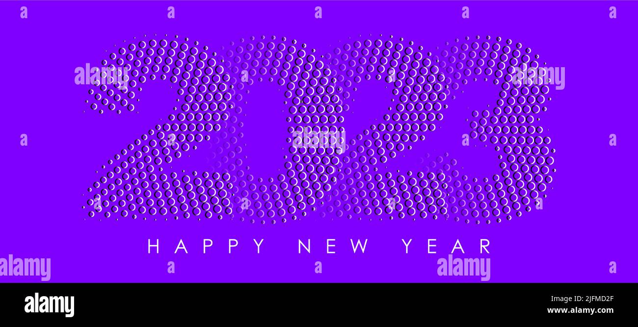 Violet Halftone numbers 2023 on a violet background. 2023 calendar ...
