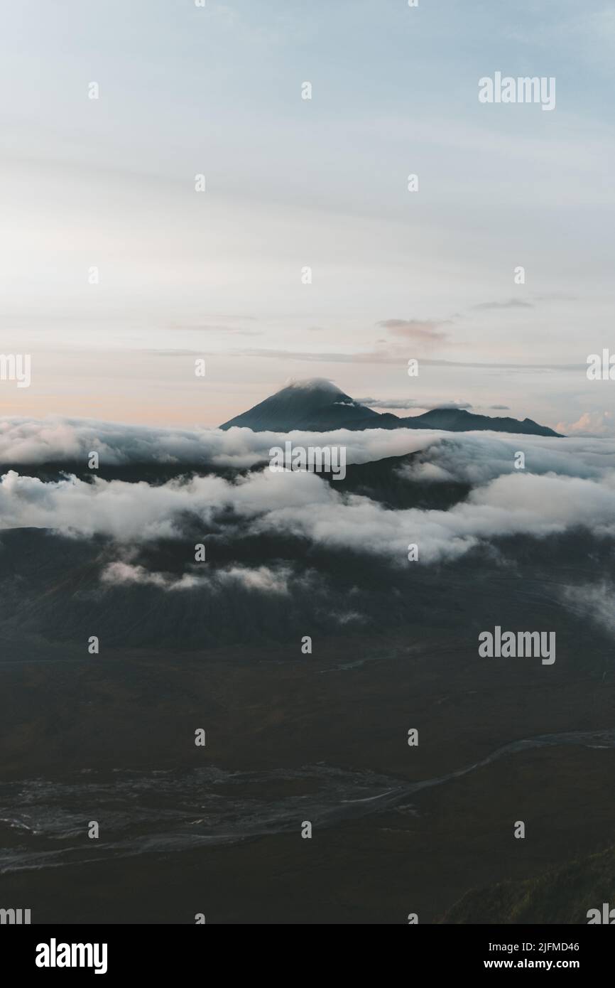 Mountain in the clouds, Mount Semeru, East Java, Indonesia Stock Photo ...
