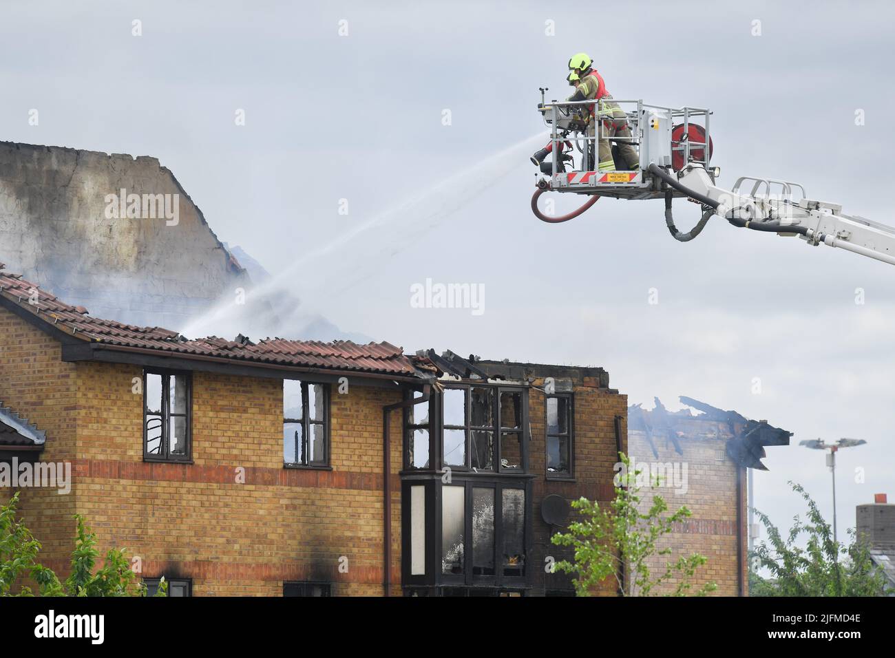 Firefighters at the scene of a gas blast in Redwood Grove, Bedford ...