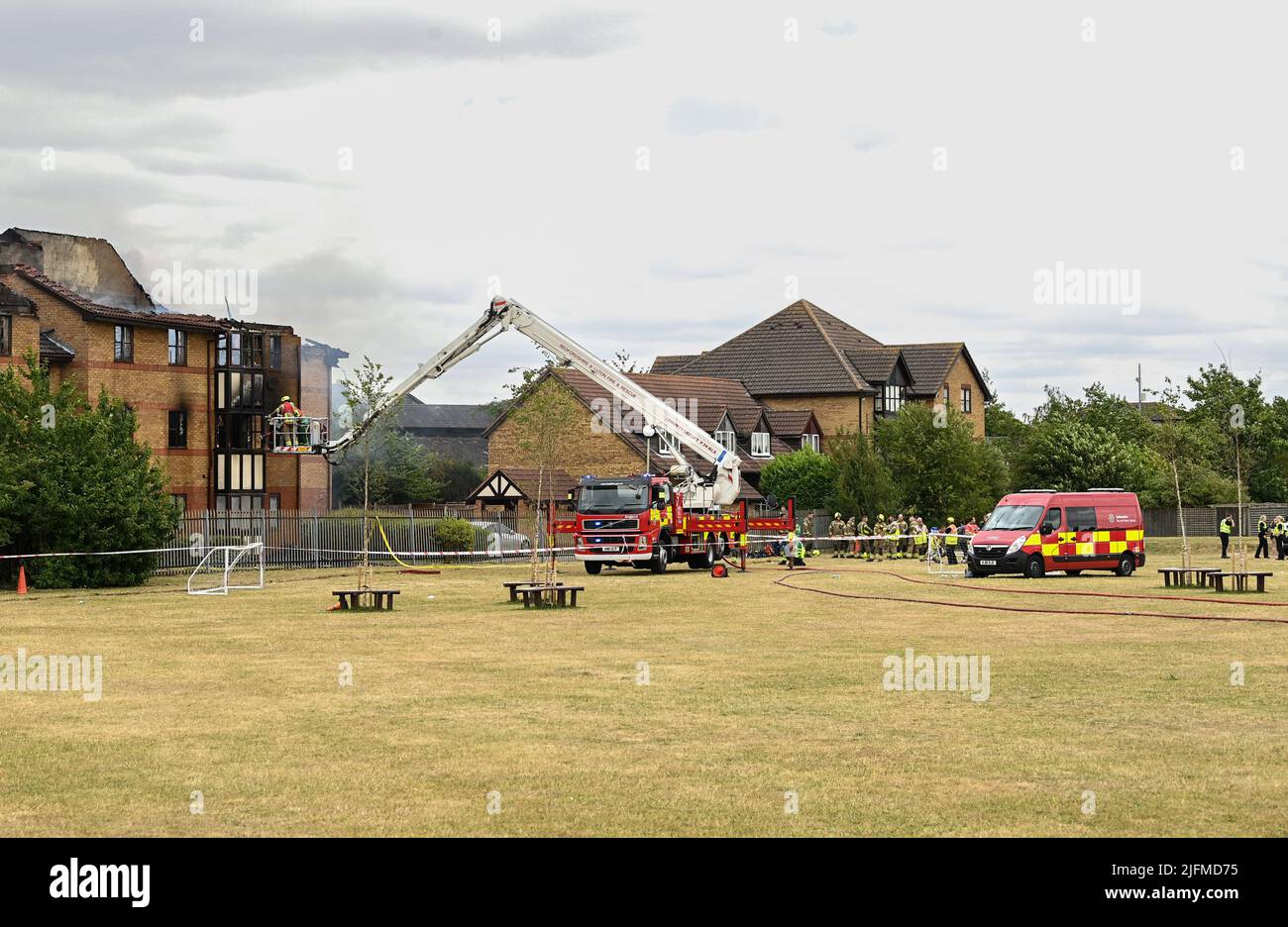 Firefighters at the scene of a gas blast in Redwood Grove, Bedford ...