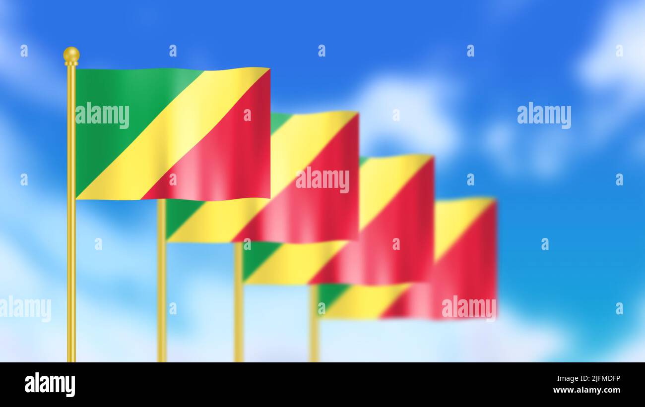 Republic congo flag waving animation hi-res stock photography and ...