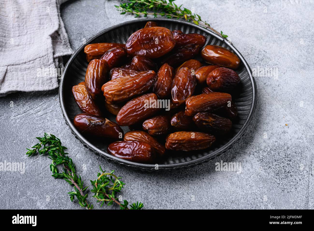 Ramadan dates is traditional food for iftar in islamic world set, on ...