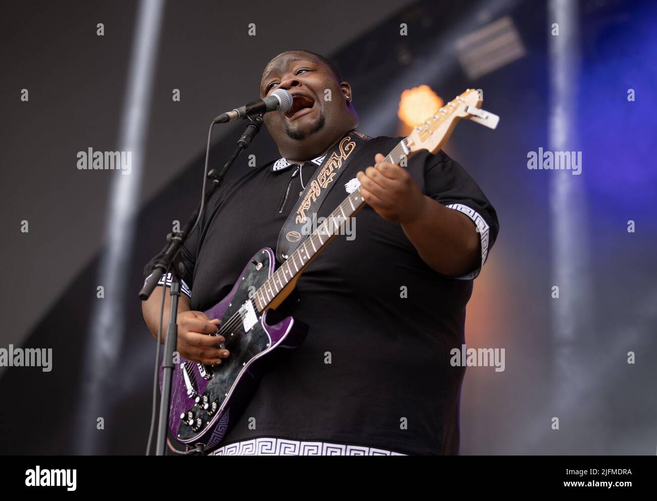 Christone Kingfish Ingram performs on the Rainbow Stage at American ...