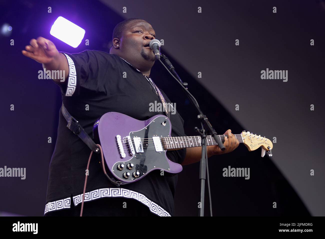 Christone Kingfish Ingram performs on the Rainbow Stage at American ...