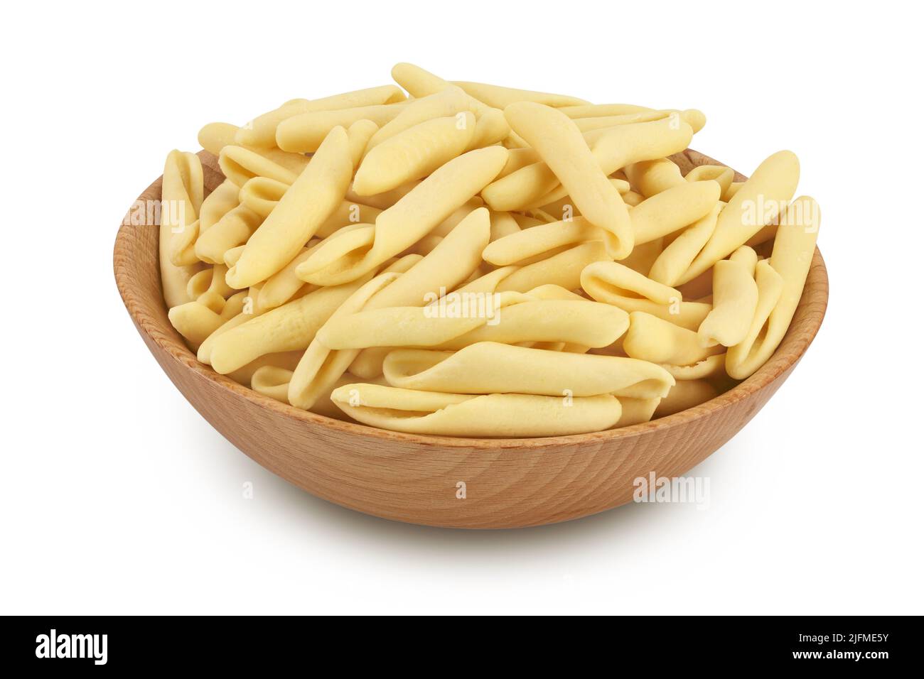 Typical Calabrian pasta called Maccheroncini or Maccheroni in wooden ...