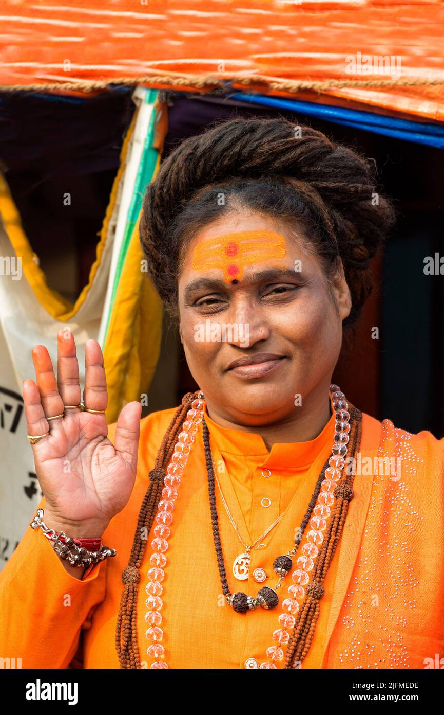 An indian sadhvi hi-res stock photography and images - Alamy