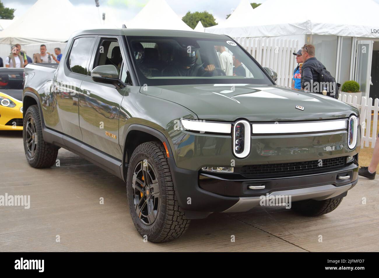Rivian R1T electric sports utility truck at the Festival of Speed 2022 ...