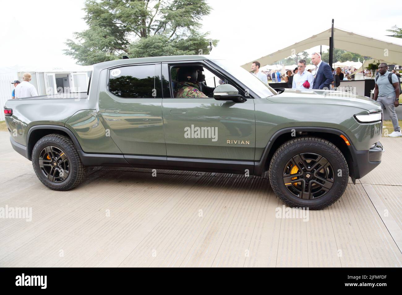 Rivian R1T electric sports utility truck at the Festival of Speed 2022 ...