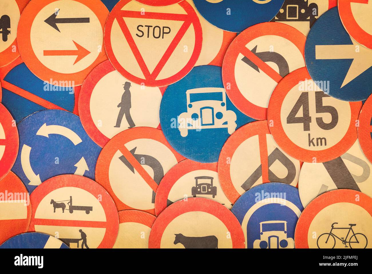 Set different traffic signs hi-res stock photography and images - Alamy