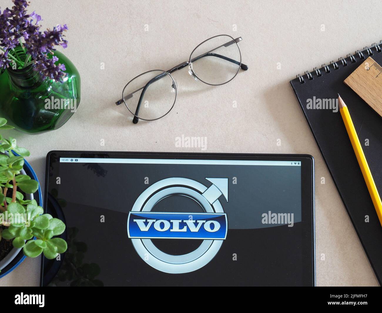 Germany. 04th July, 2022. In this photo illustration, Volvo Car ...