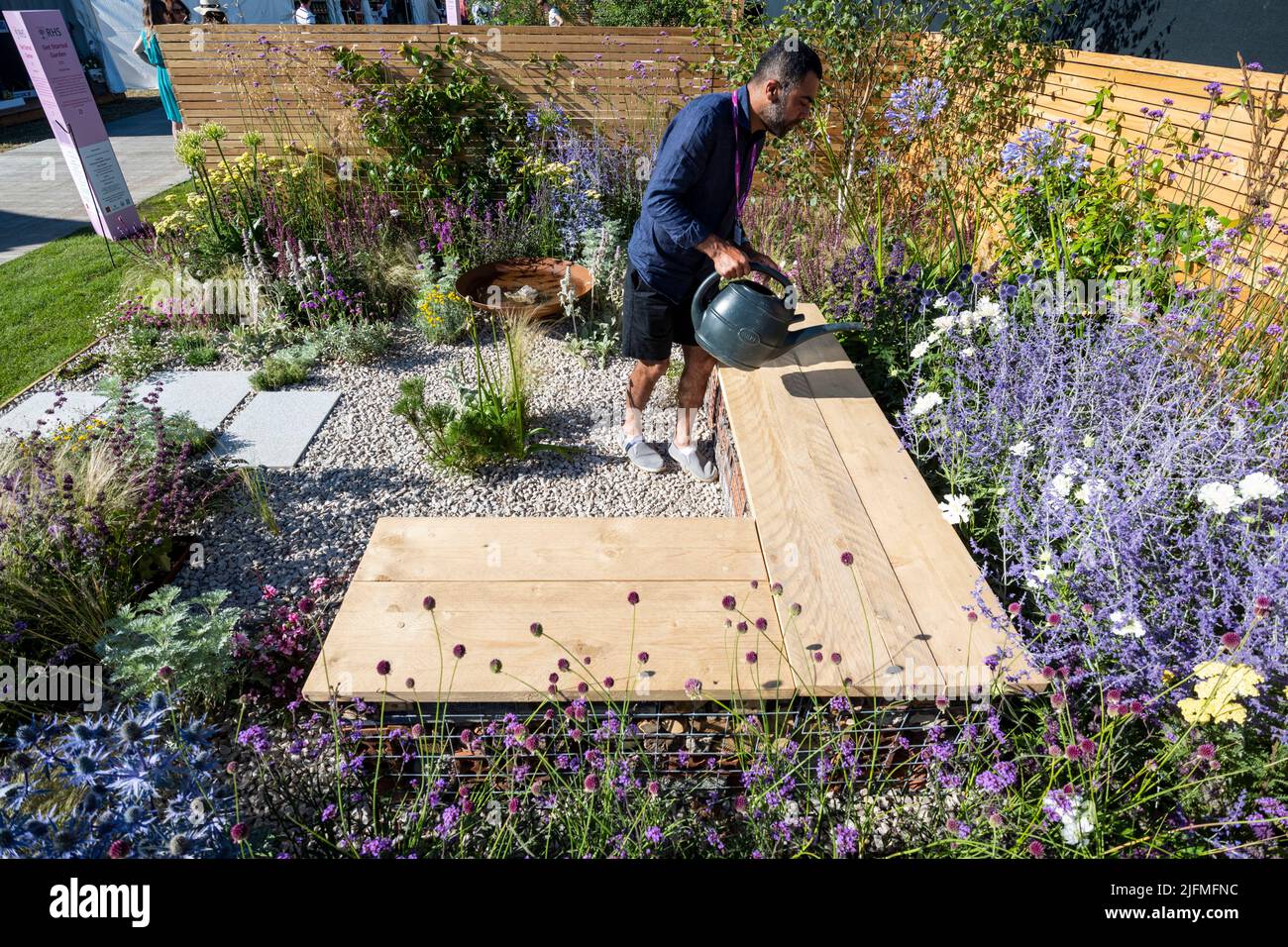 London, UK. 4 July 2022. The Turfed Out garden, a get started garden ...