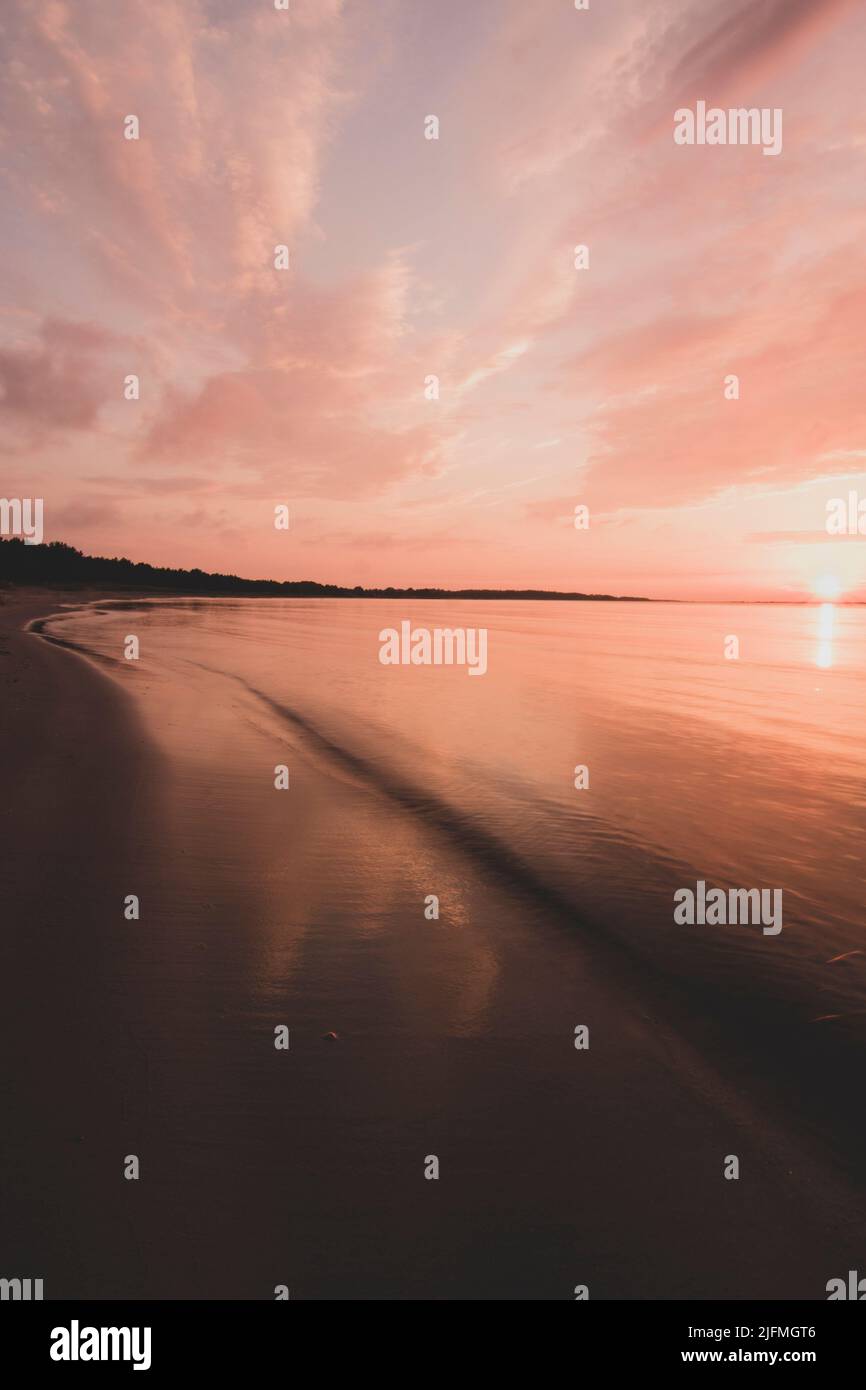 Sunset at a beach on the island of Gotland Stock Photo - Alamy