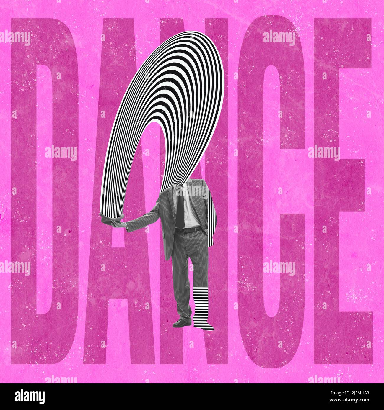 Contemporary art collage. New idea or creative inspiration. Man with ...