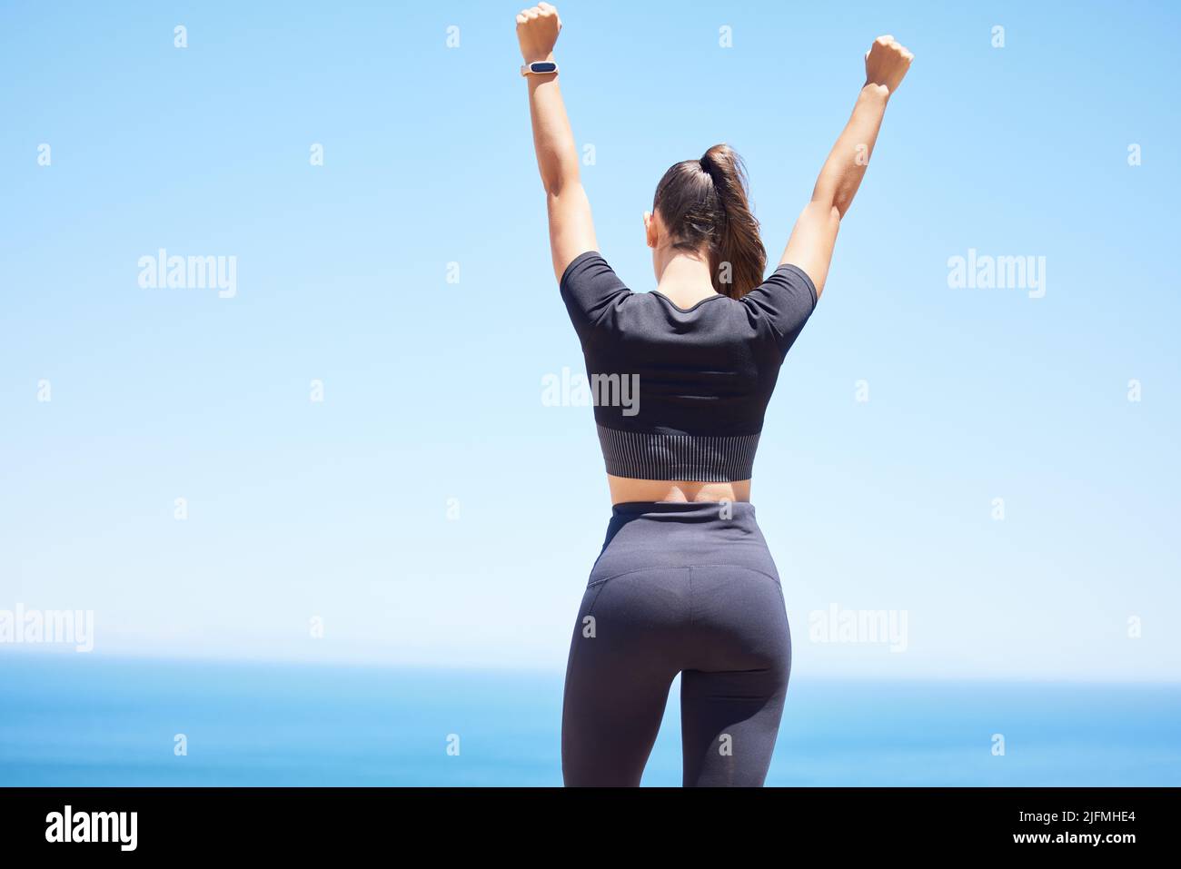 Back view unknown fit hi-res stock photography and images - Alamy