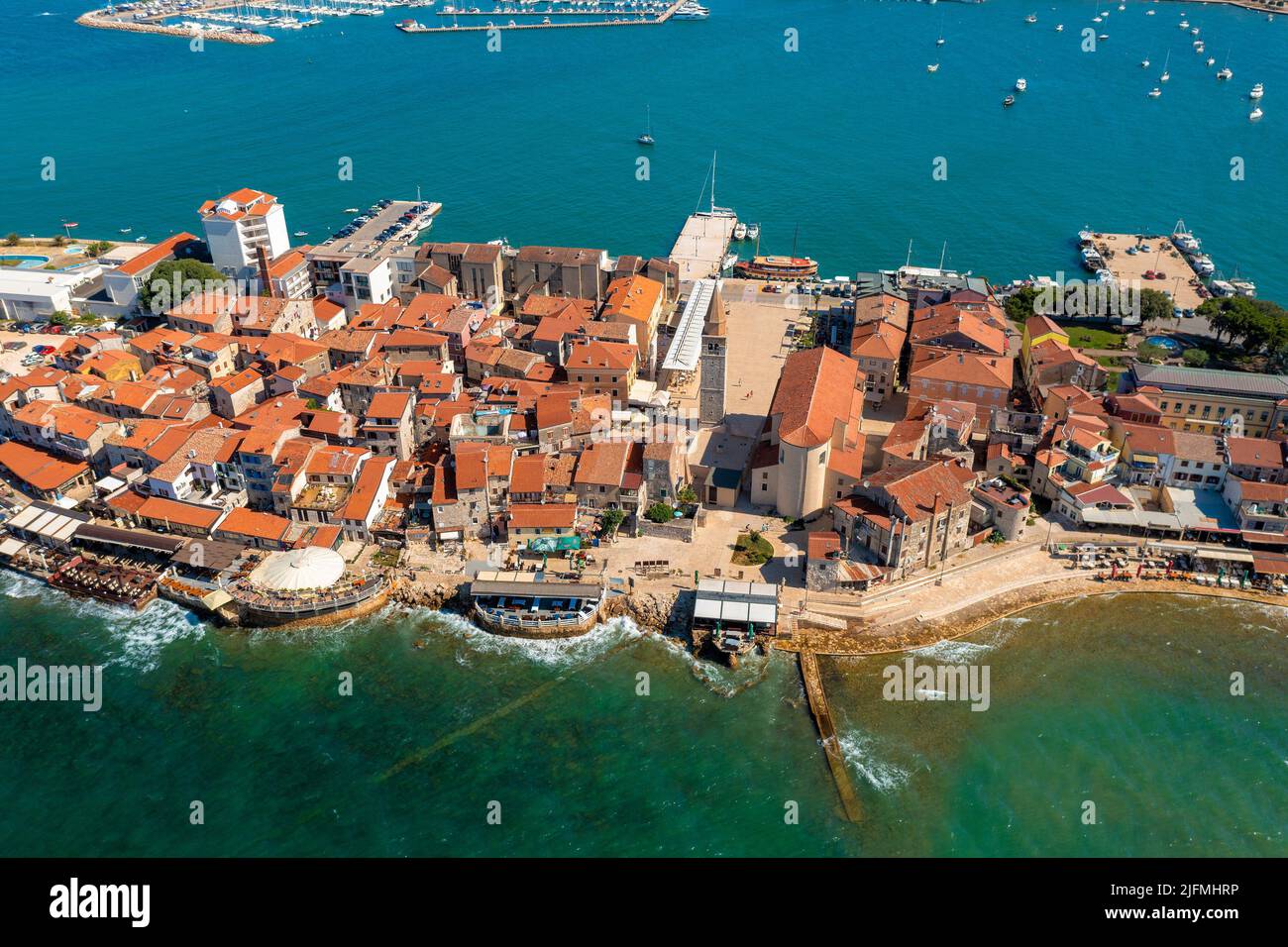 Aerial photo of Umag town, Istra, Croatia Stock Photo - Alamy