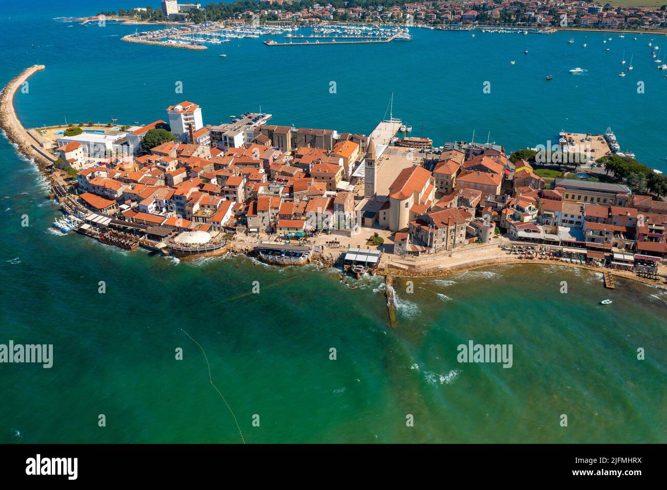 Aerial photo of Umag town, Istra, Croatia Stock Photo - Alamy