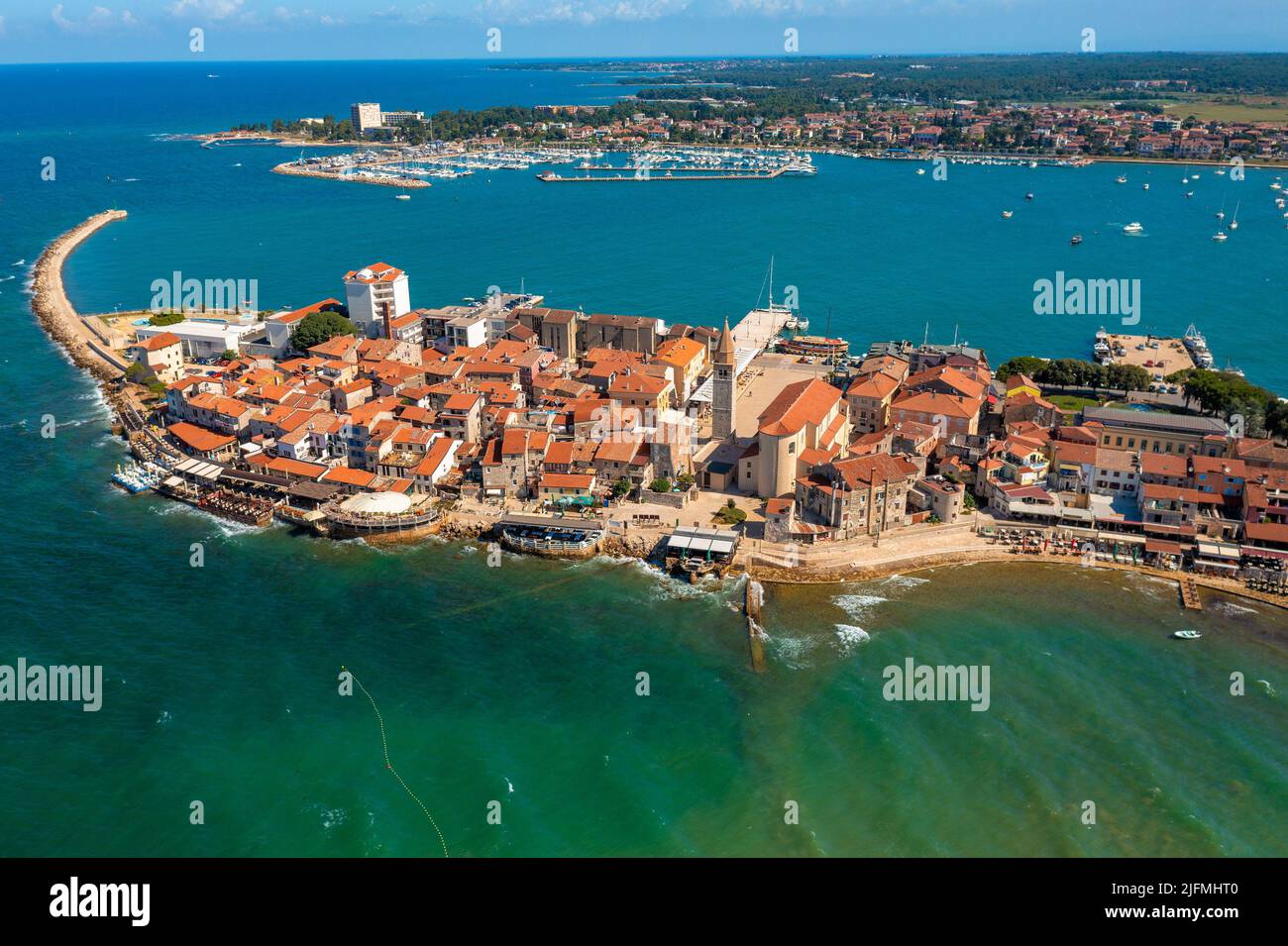 Aerial photo of Umag town, Istra, Croatia Stock Photo - Alamy