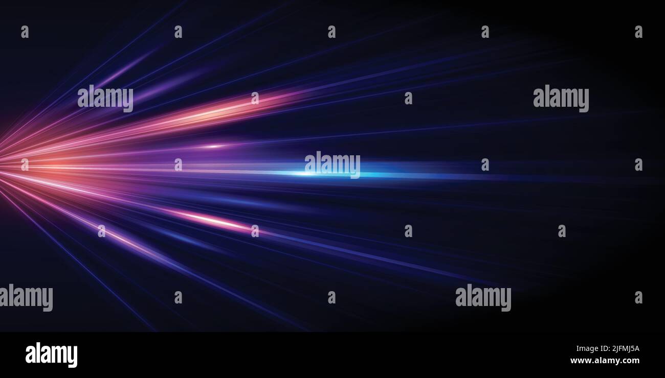 Modern abstract high-speed light effect. Technology futuristic dynamic ...