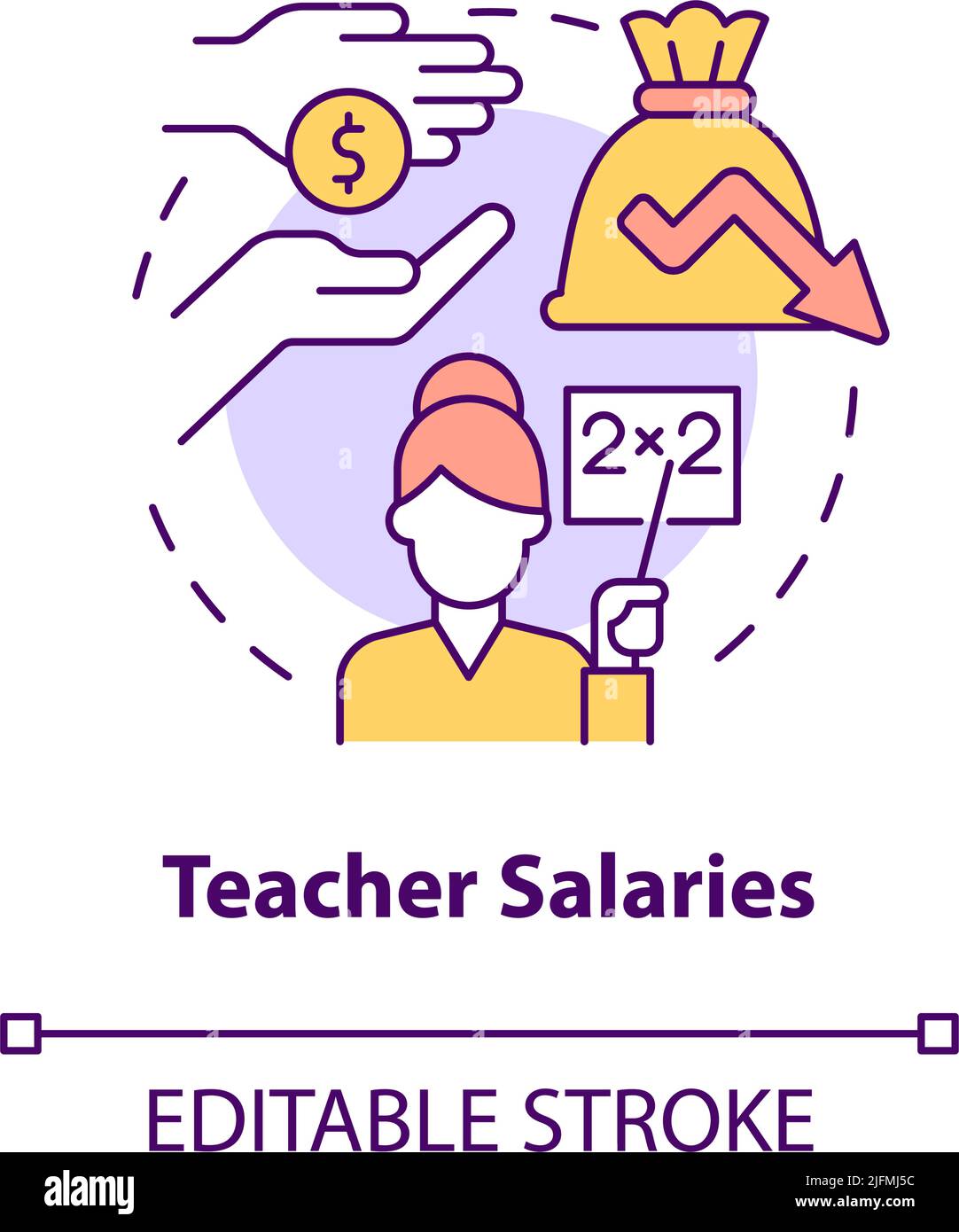 Children teacher circle Stock Vector Images - Alamy