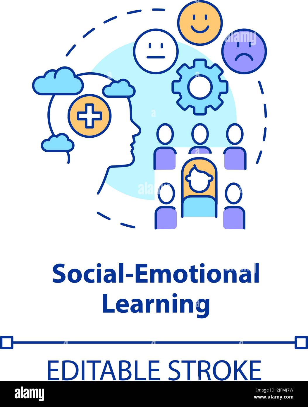 Social emotional learning concept icon Stock Vector Image & Art - Alamy