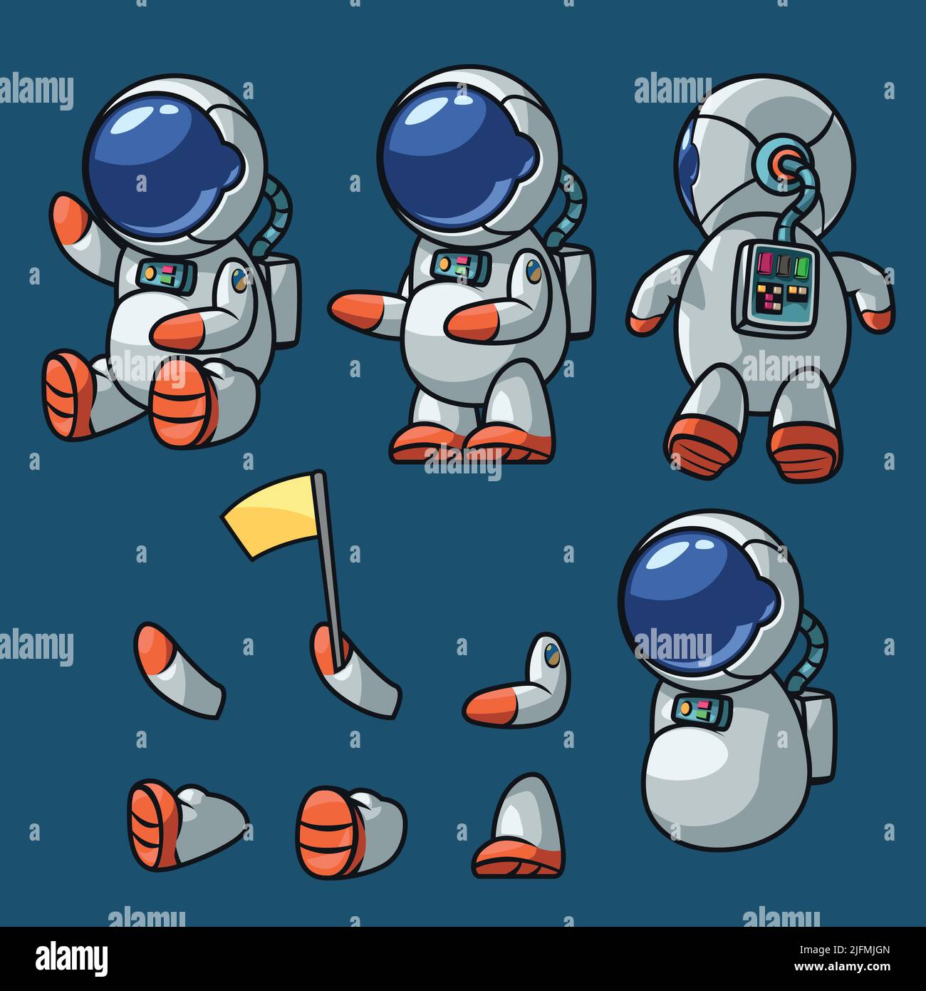 Astronaut helmet flat cartoon Stock Vector Images - Alamy