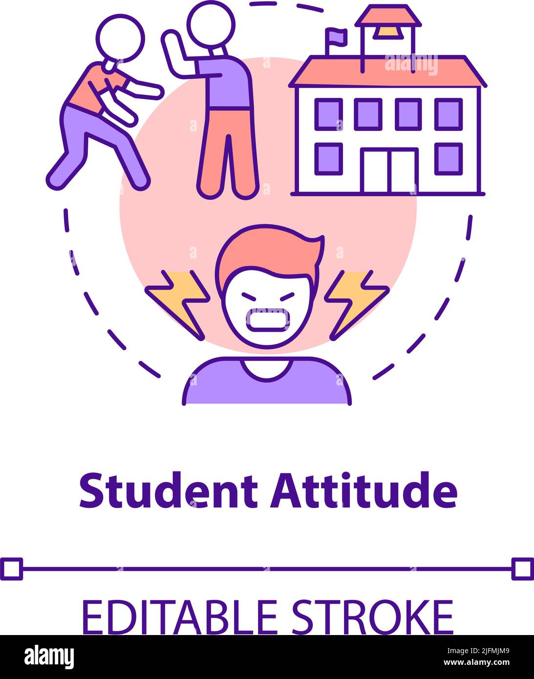 Student attitude concept icon Stock Vector Image & Art - Alamy