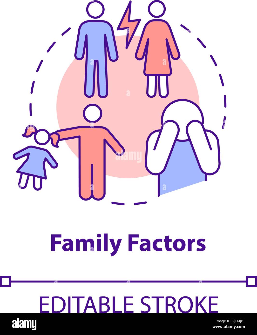Family factors concept icon Stock Vector Image & Art - Alamy