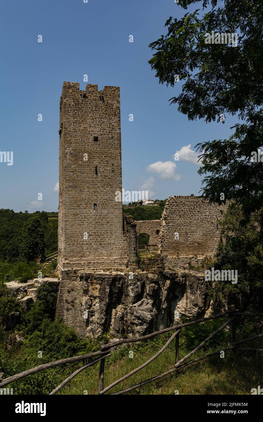 old castle ruins in Momjan in Croatia Stock Photo - Alamy