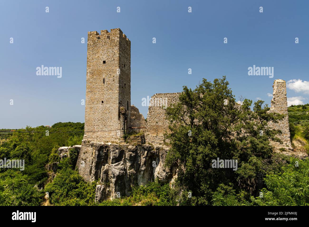 old castle ruins in Momjan in Croatia Stock Photo - Alamy