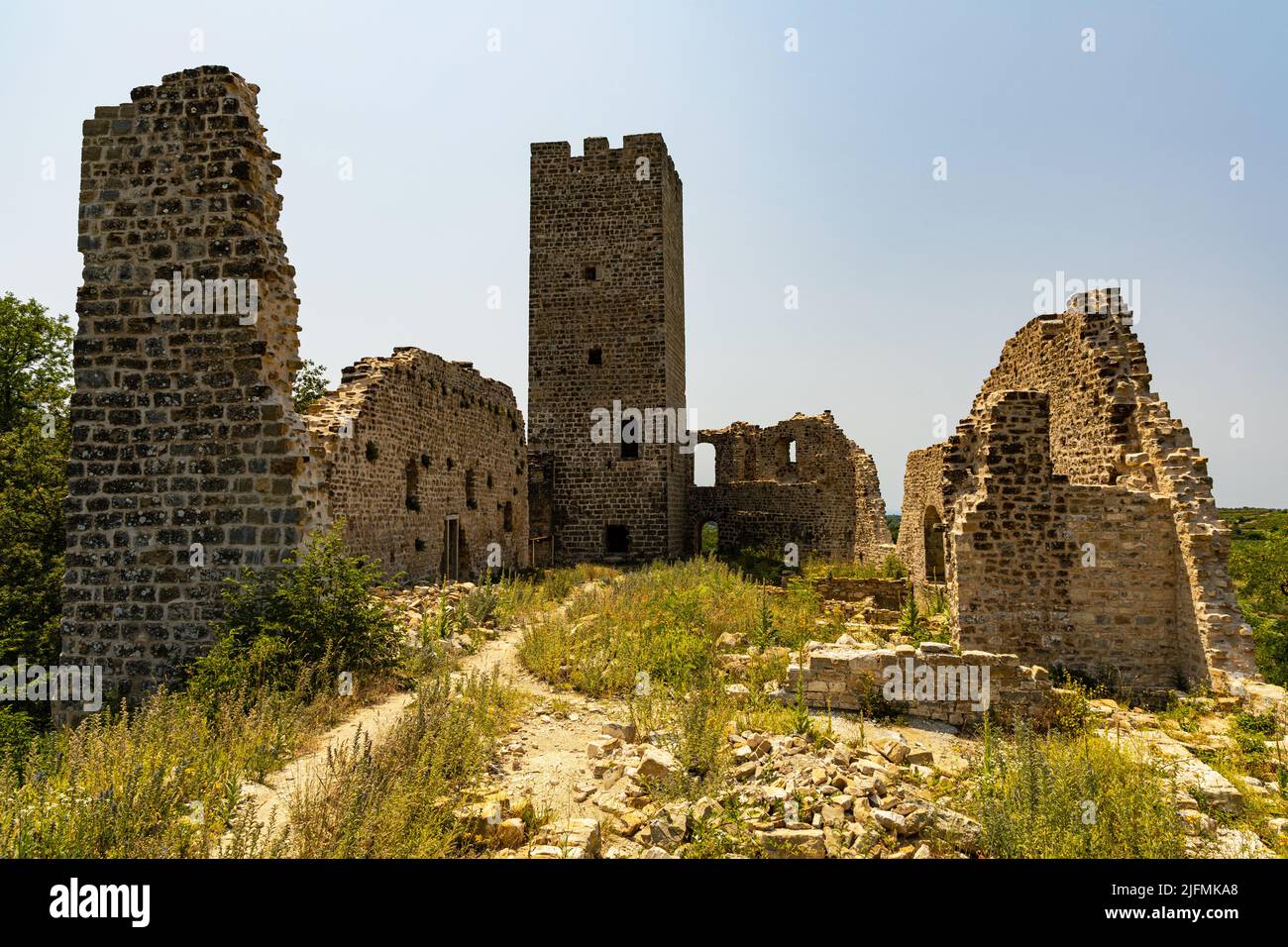 old castle ruins in Momjan in Croatia Stock Photo - Alamy