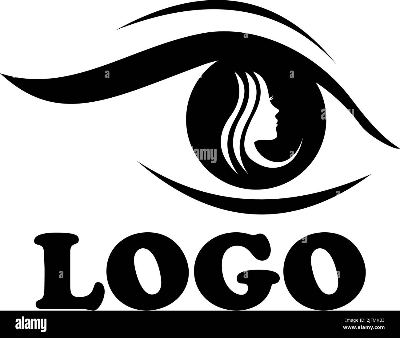 A vector of an eye representing a sample logo that can be used for ...