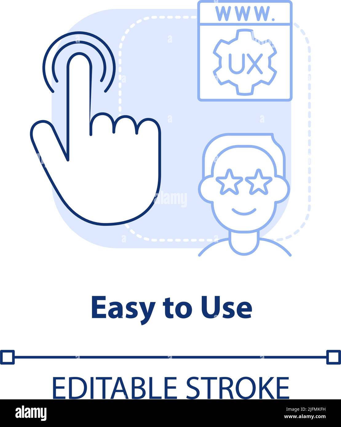 Easy to use light blue concept icon Stock Vector Image & Art - Alamy