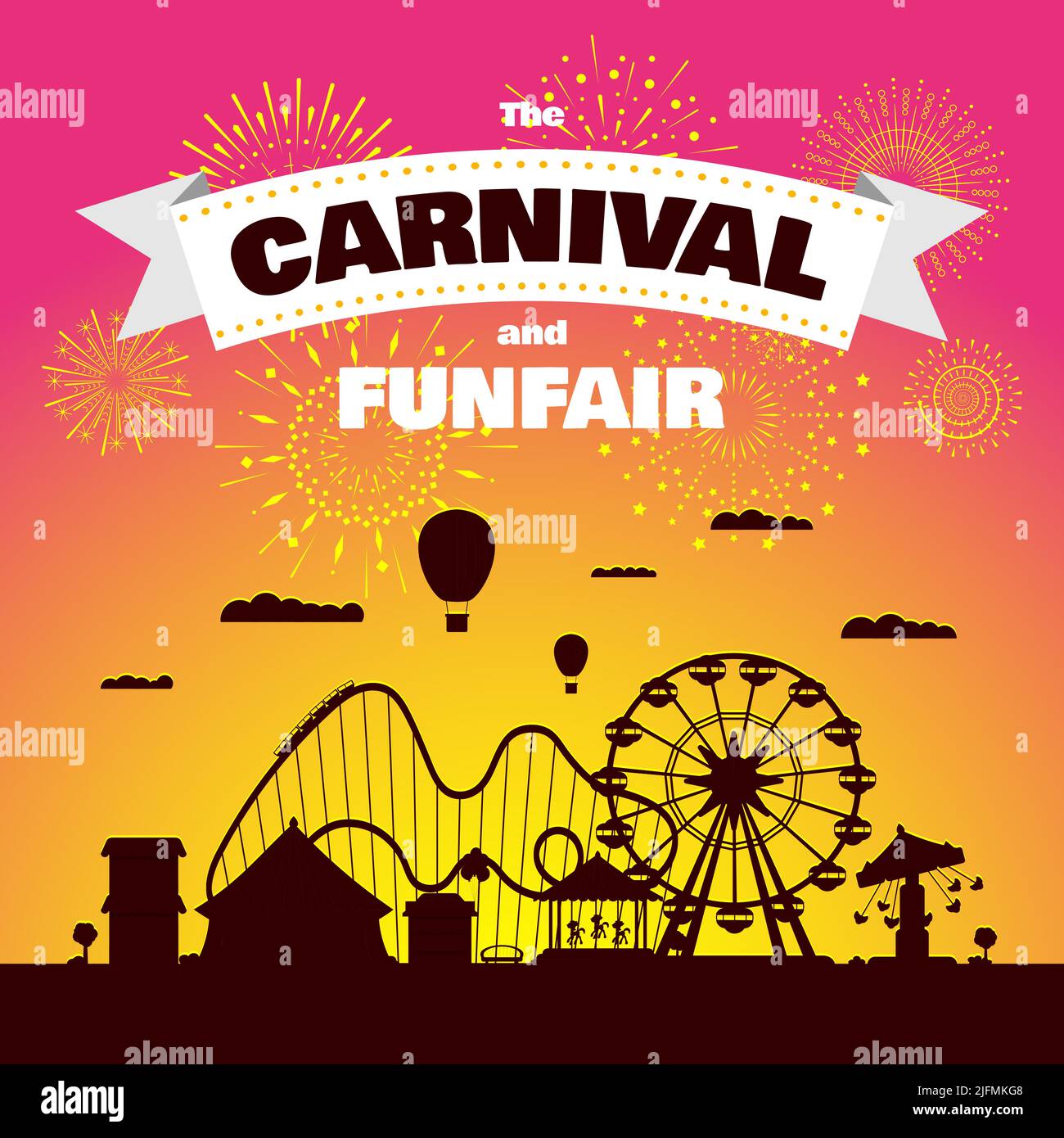 Vintage travelling funfair Stock Vector Images - Alamy