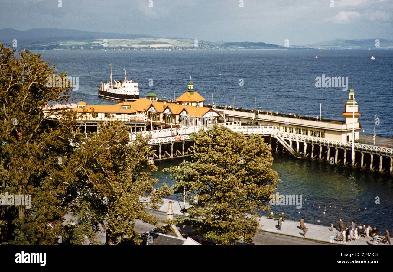 Vehicle ferry ship 'MV Cowal' arriving at the pier at Dunoon, Firth of ...