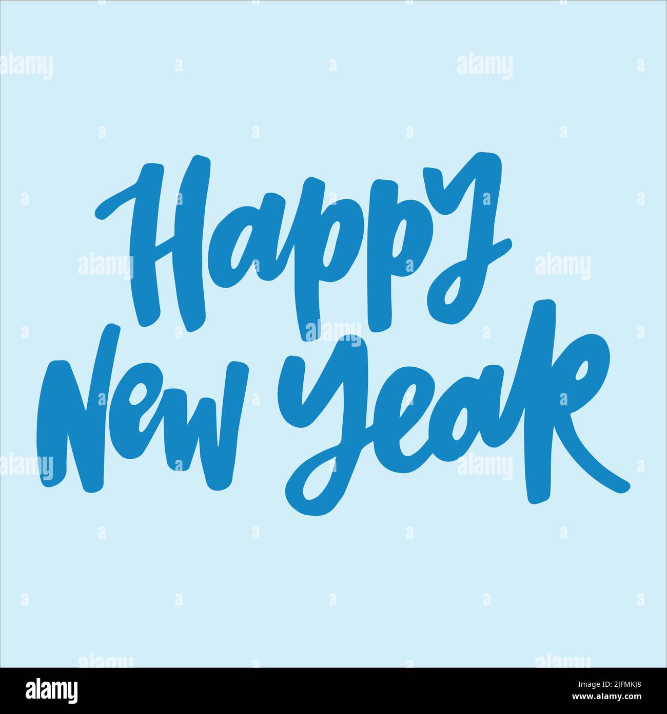 Happy New Year - handwritten quote. Modern calligraphy illustration for ...