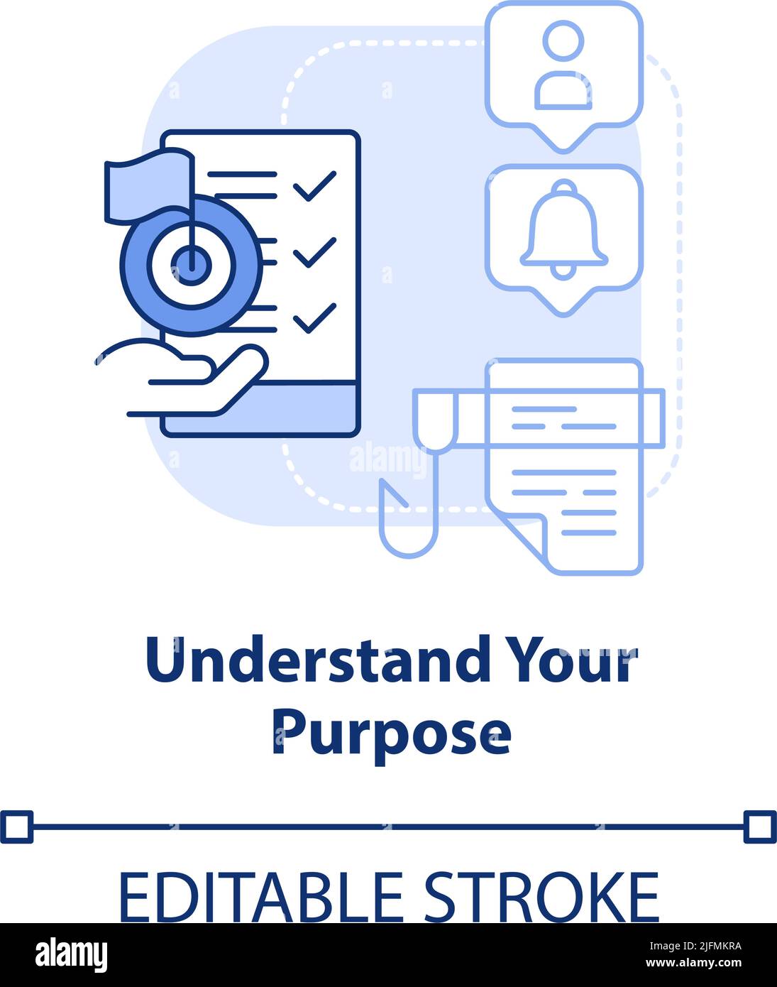 Understand purpose light blue concept icon Stock Vector Image & Art - Alamy