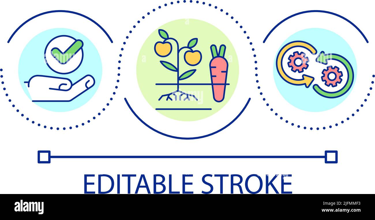 Growing different plants together loop concept icon Stock Vector Image ...