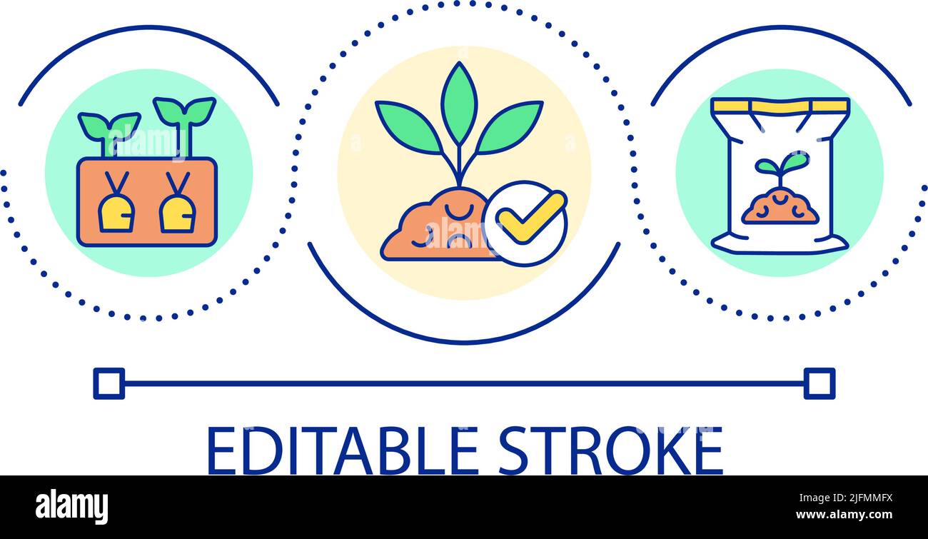 Soil icon modern line Cut Out Stock Images & Pictures - Alamy