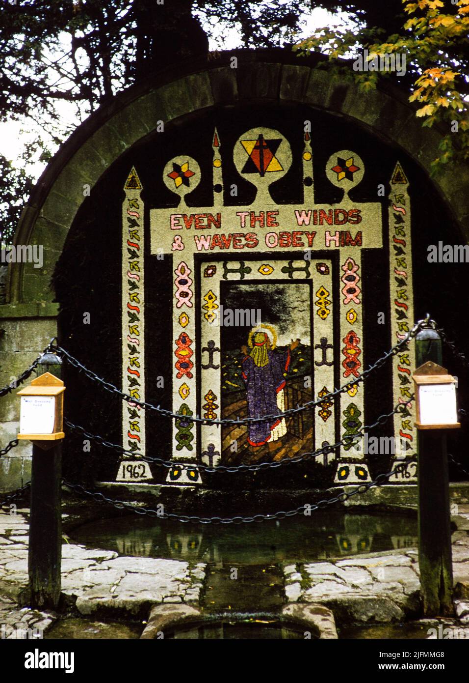 Well dressing, Tissington, Peak District, Derbyshire, England, UK 1962 ...