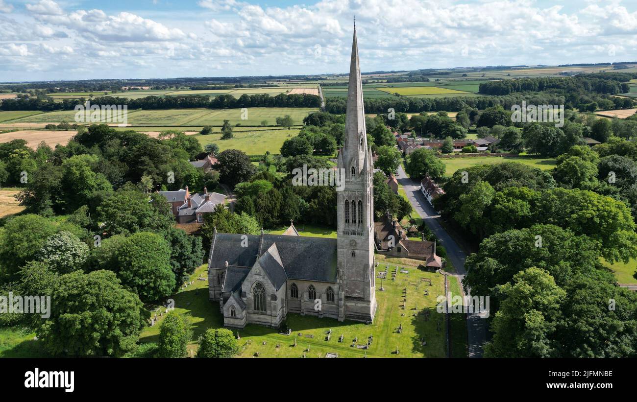 A St Marys Church in South Dalton - highest in East Yorkshire, captured ...