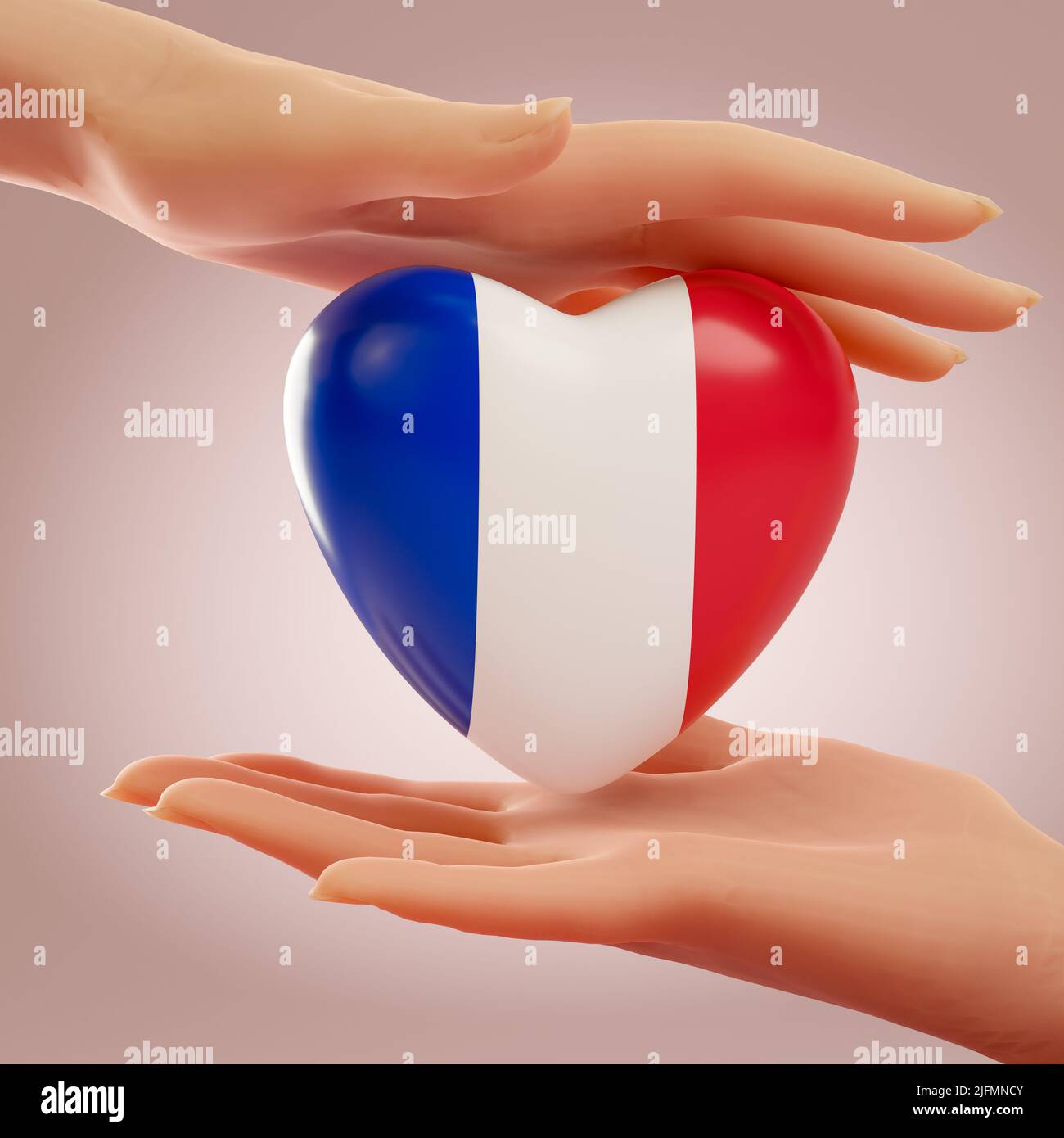 Human hand holding france flag hi-res stock photography and images - Alamy