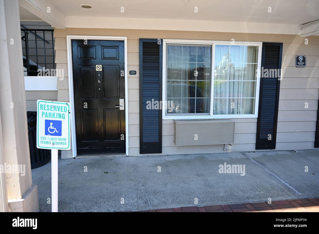 A disabled hotel room and parking space in America Stock Photo - Alamy
