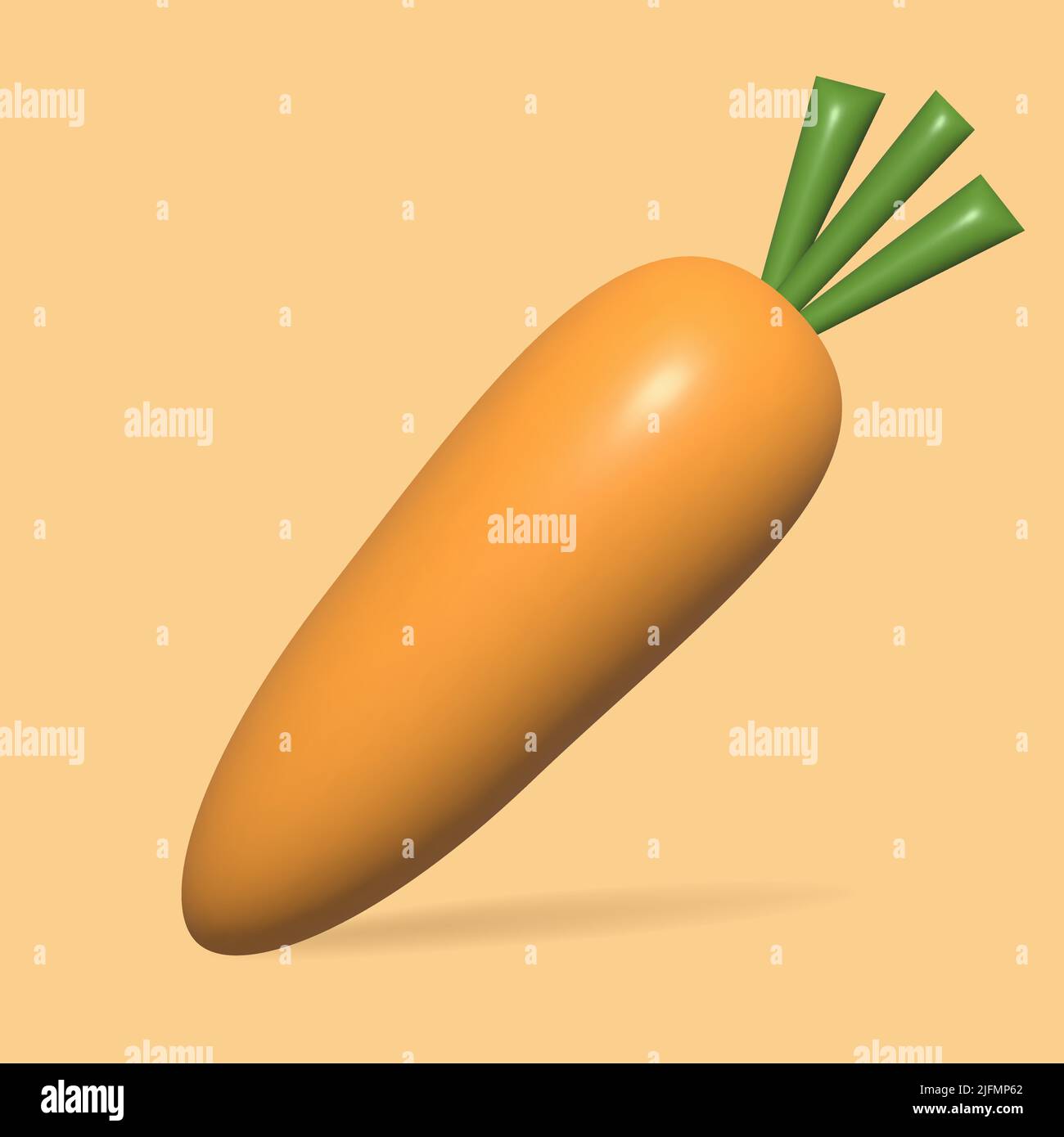Carrot 3d render icon. Vector illustration isolated on white background ...