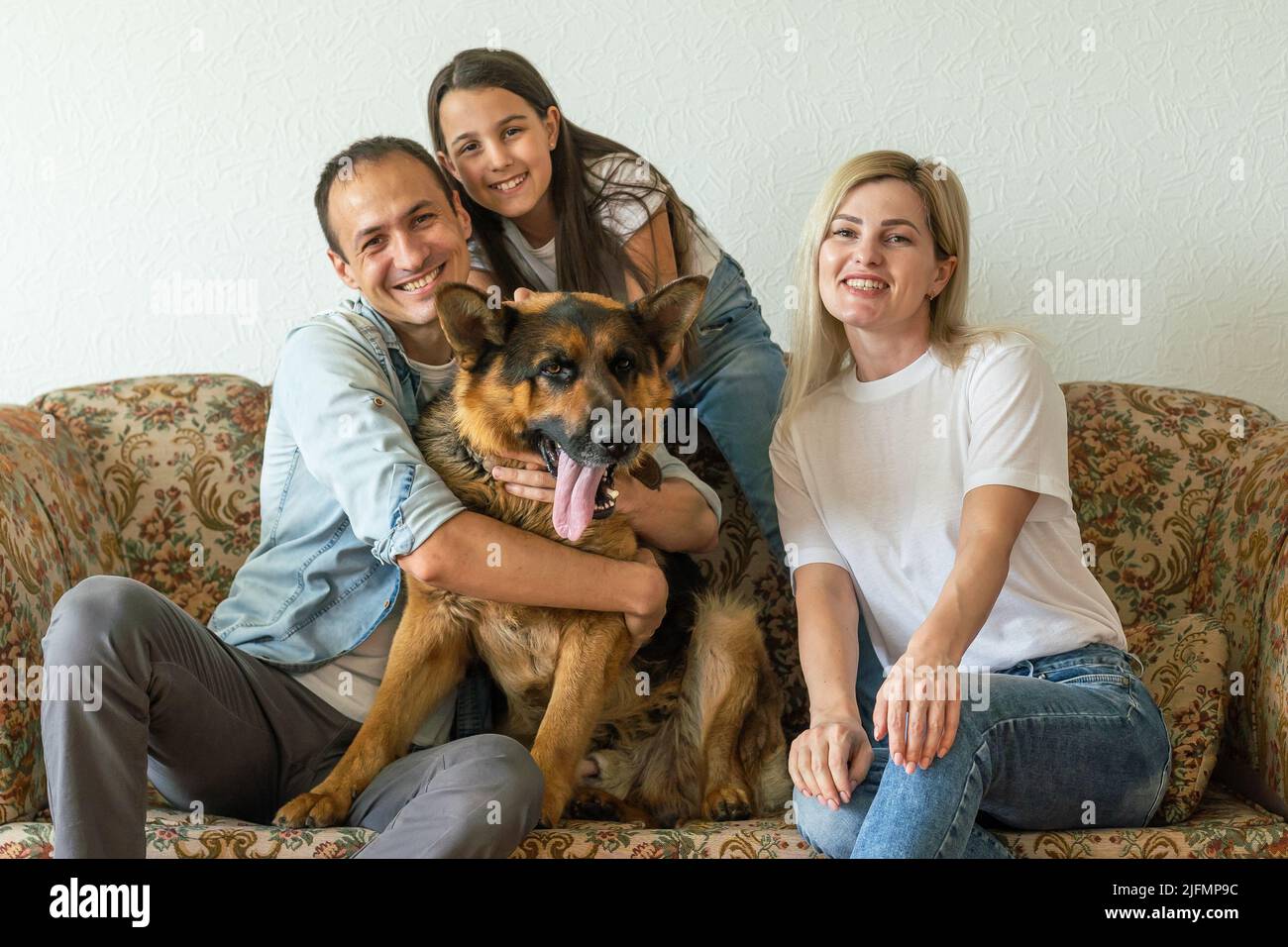 german shepherd and family. German shepherd is the best friend of the ...