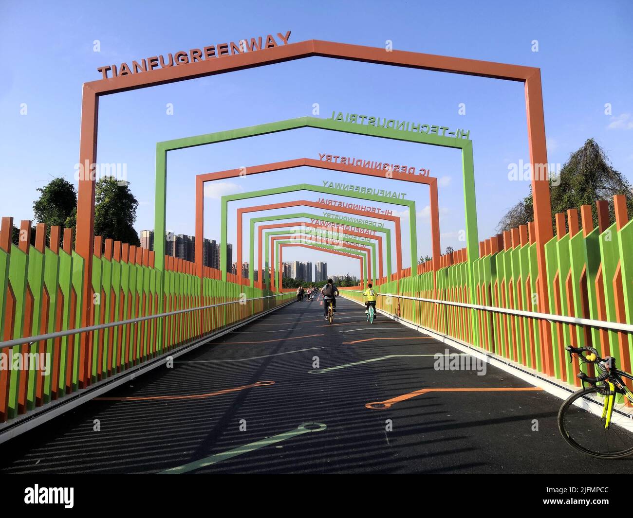 CHENGDU, CHINA - MAY 28, 2022 - A view of the Greenway around Chengdu ...