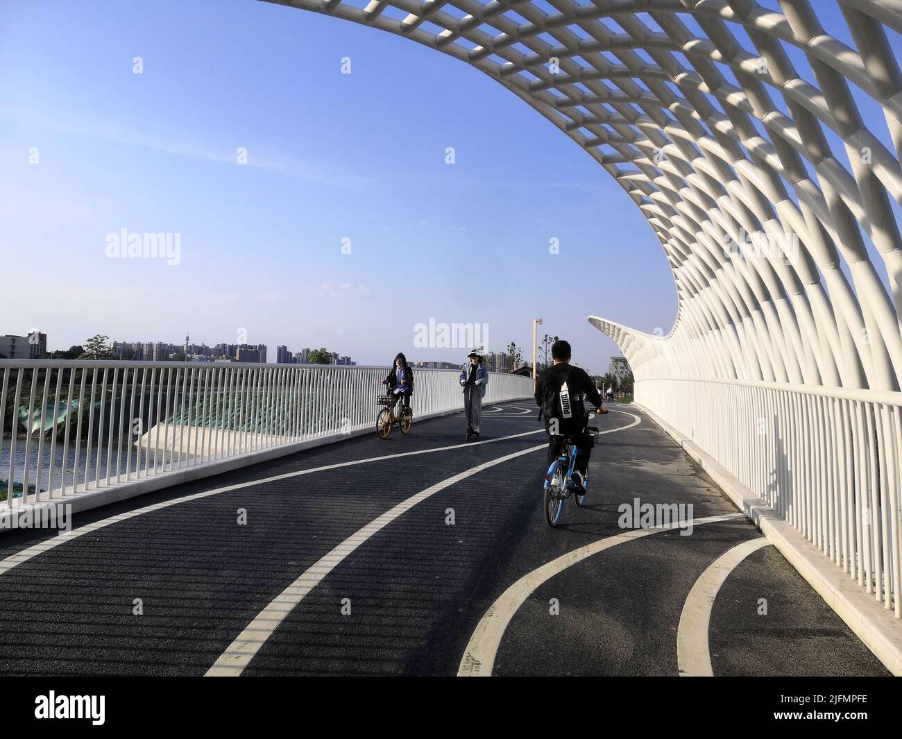 CHENGDU, CHINA - MAY 28, 2022 - A view of the Greenway around Chengdu ...