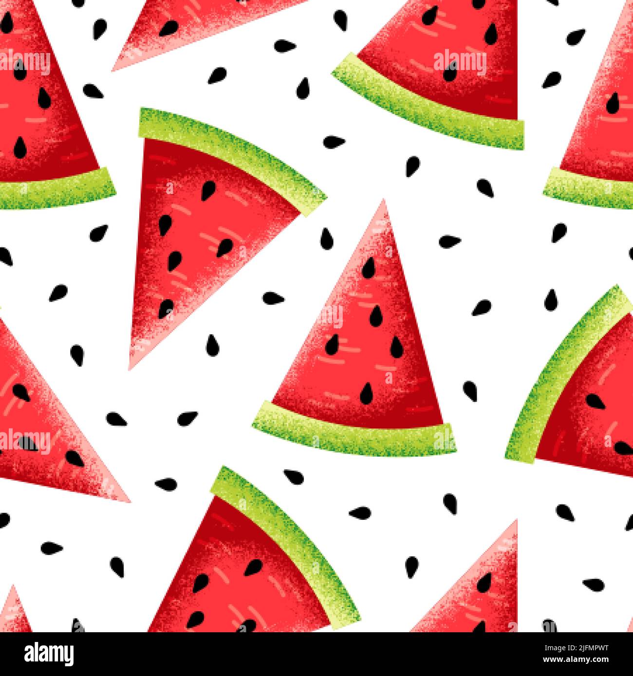 Juicy watermelon slice. Watercolor imitation watermelons and seeds ...