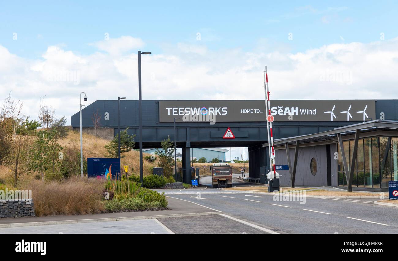 The Teesworks gatehouse site in Redcar,England,UK Stock Photo - Alamy