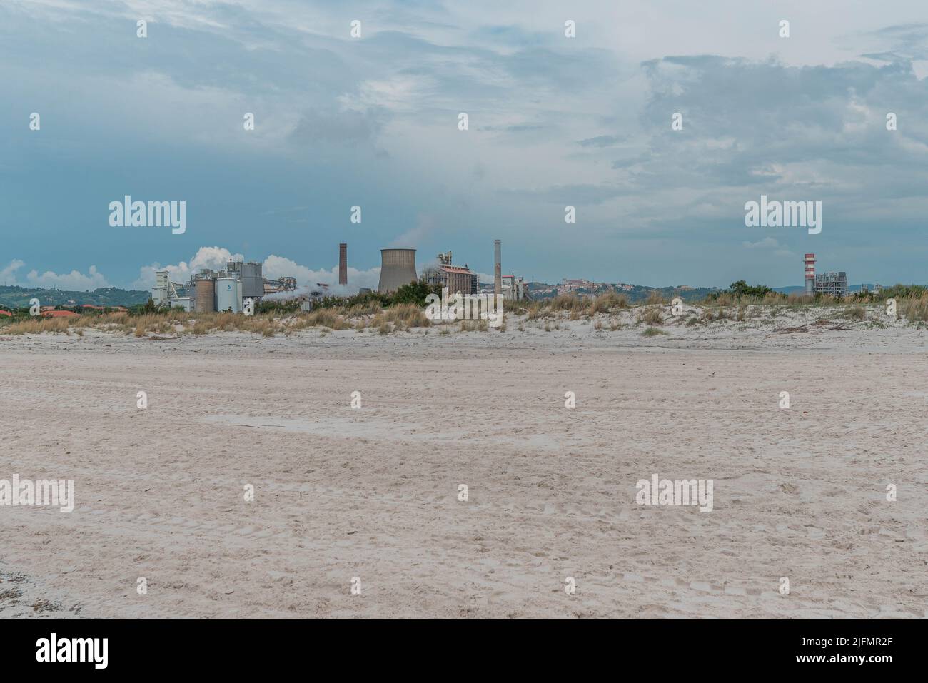 Rosignano, Italy - June 8. 2021: Solvay Chemical plant seen from ...